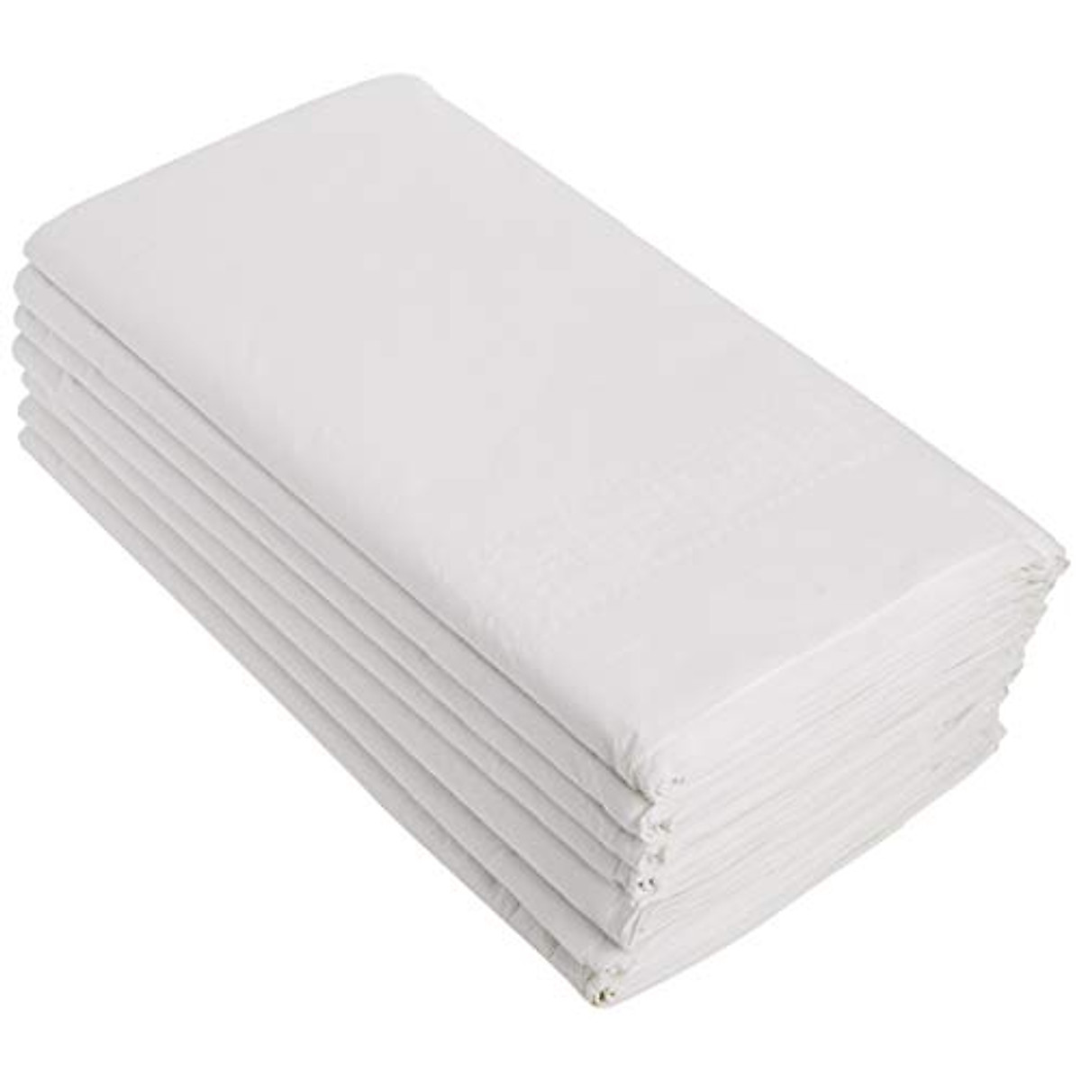 Linette 3 Ply Table Cover (7 Piece Package 54" X 108"), 7 Count (Pack of 1), White