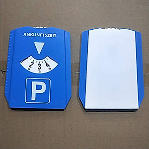 Wakauto Car Windshield Snow Shovel with Time Display Disc Return Time, 2Pcs Plastic Parking Meter with Ice Scraper for Car