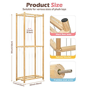 ZJSYMZY Extra Large Stuffed Animal Zoo Storage,59" Tall Wooden Stuffed Animal Cage, Toy Cage for Stuffed Animal Holder Applicable Kids Nursery Play Room Bedroom Display Corner