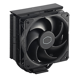Cooler Master Hyper 212 Black Edition CPU Cooling System - Quiet, Sleek and Precise, 4 Continuous Direct Contact Heat Pipes with Fins, Silencio FP120 Fan