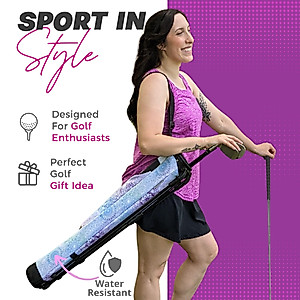 Women's Ultralight Sunday Bag | Taboo Fashions Stand Bag | Range Bag, Par 3, Executive Course | Self Flexing Stand, Adjustable Strap