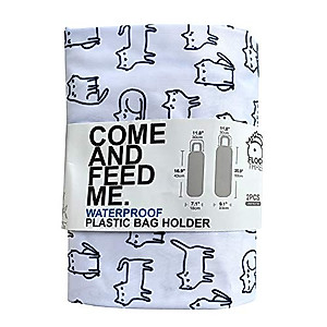 2pcs Waterproof Plastic Grocery Trash Bag Holder Shopping Carrier Holder Organizer Kitchen Storage Bag Dispenser Multiple Designs Sizes Cats
