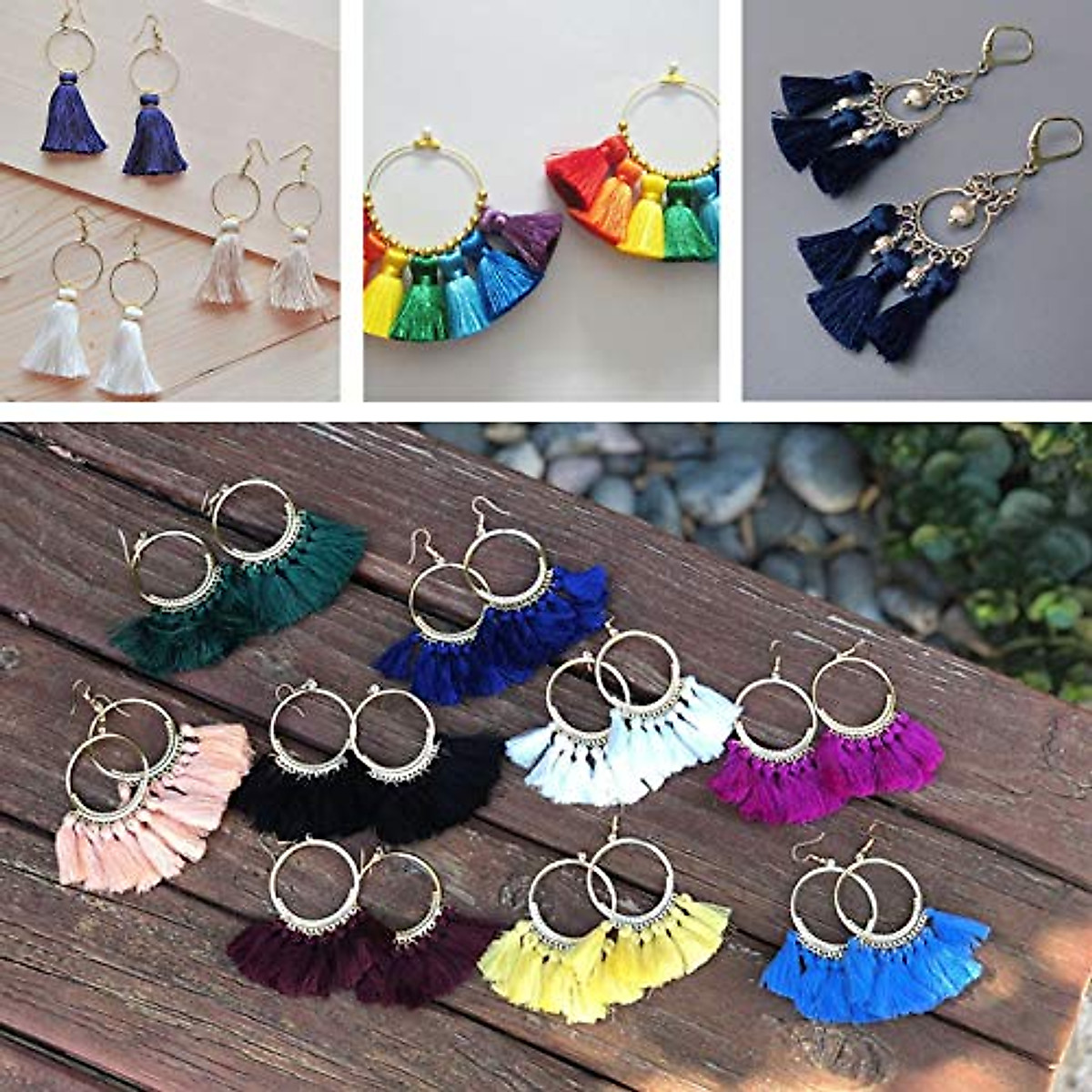 Wholesale Mini Black Tassel Charms Little Short Cotton Thread Tassel Supplies for Crafts and Jewelry Making(95-100PCS)