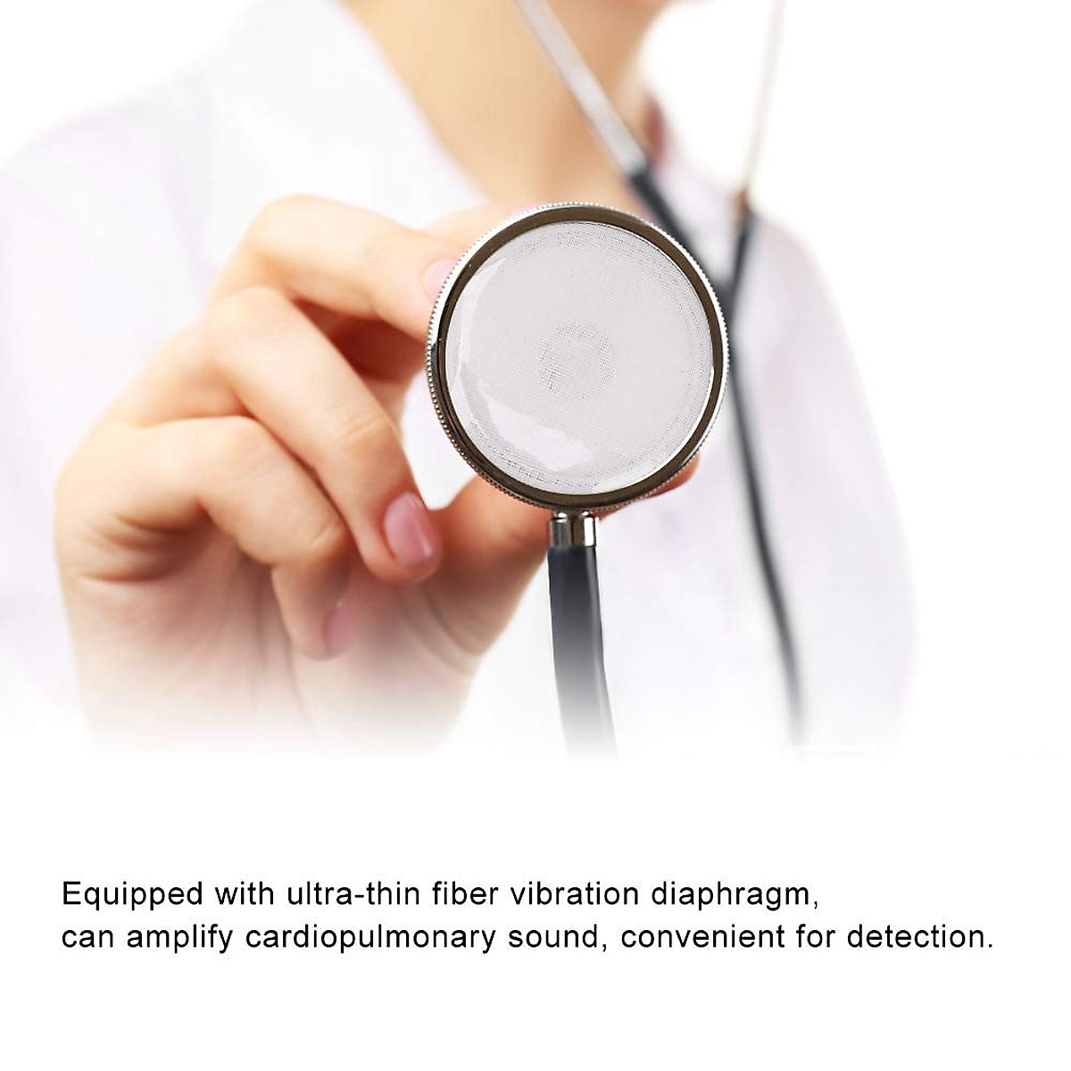 Single Head Stethoscope, Lightweight Aluminium Alloy Heart Lung Detection Echoscope for Doctors/Nurses/Nursing Students, for Medical/Home(Black)