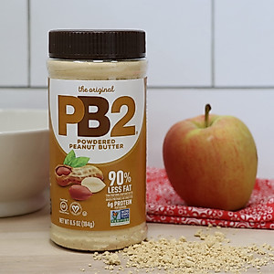 PB2 Powdered Peanut Butter Bundle, Keto Diet, Gluten Free, Mix in Protein Shakes & Smoothies, Low Carb, Original Peanut Butter & Peanut Butter Cocoa Flavors (2 Jars - 6.5 Oz Each)