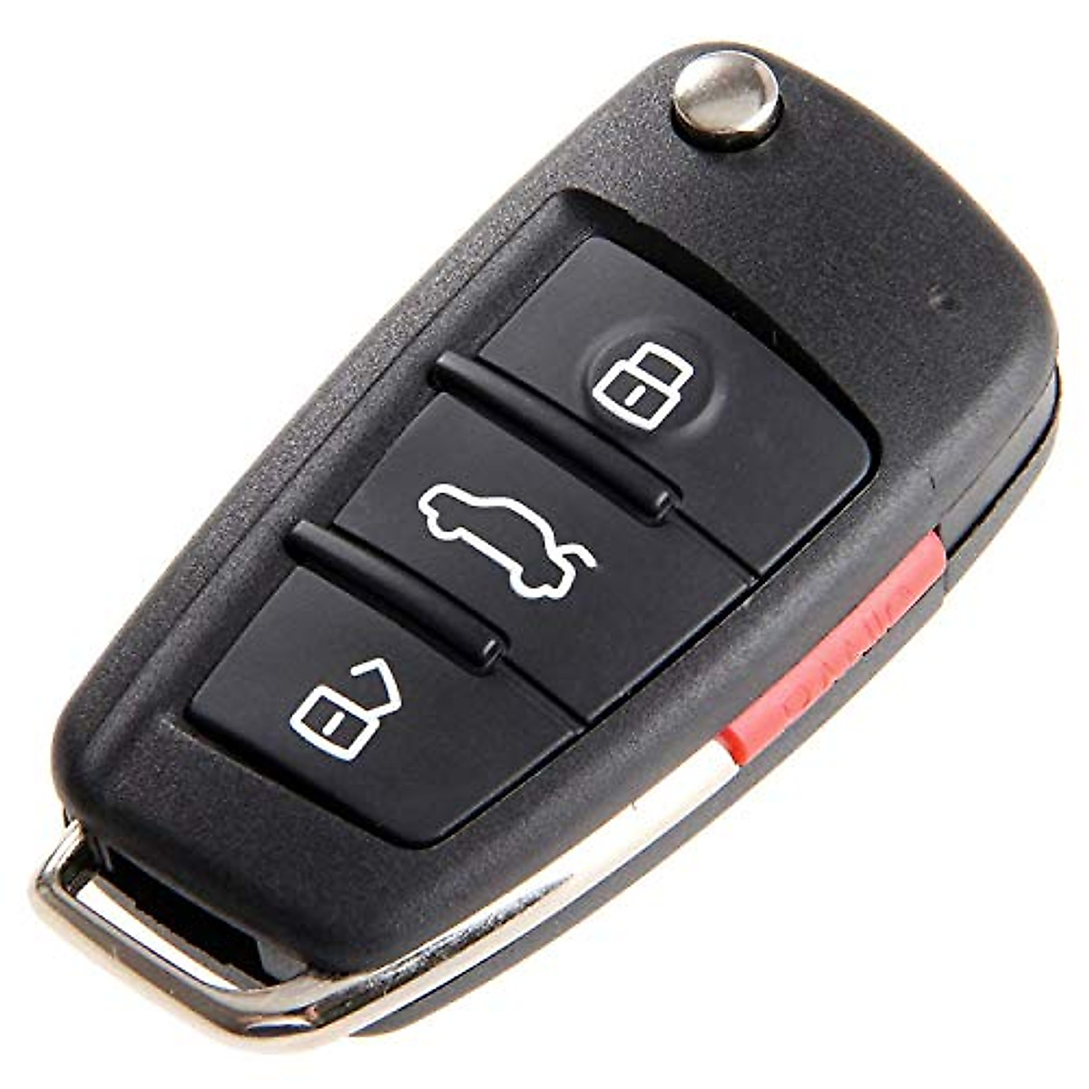 Keyless Entry Remote Key Fob A3 A4 A6 A8 TT Q7 S6, 4 Button Entry Remote Control Replacement for MYT8Z0837231, 4D0837231E, 4D0837231P (NO Chips)