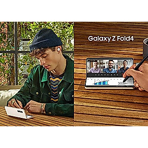 Galaxy Z Fold 4 Cell Phone, Factory Unlocked Android Smartphone, 512GB, Flex Mode, Dual Sim (1x eSim + 1x Nano) Multi Window View, Foldable Display, Korean International Version, Beige (SM-F936NZ)