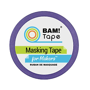 BAM! Tape Black Masking Tape for Makers | 1 Roll | 1 inch x 30 Yards | Colored Tape for STEM STEAM | Arts Crafts Science Math DIY | School Projects Labeling Constructing Creating | Low Residue