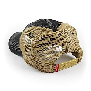 North Carolina Flag Patch Trucker Hat, Black