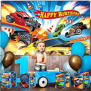 12pcs Hot Cars Party Favor Gift Bags, Monster Trucks Birthday Party Supplies for Cars Party Decorations