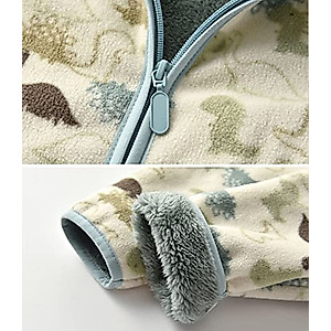 DILIBA Toddler Fleece Jacket Sherpa Baby Boys Girls Lightweight Fall Winter Warm Coats Size 6-7