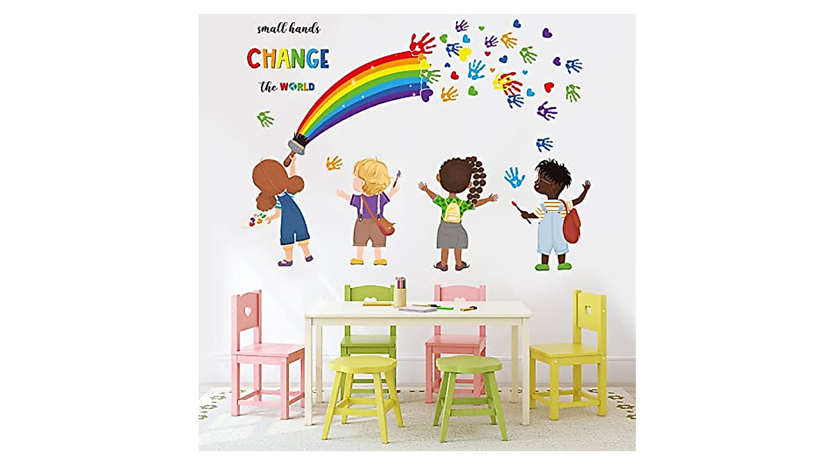 Small Hands Change The World Wall Stickers