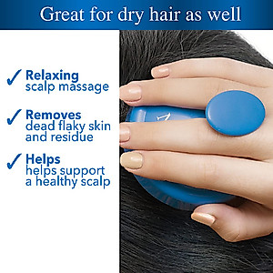 Nizoral Hair Shampoo Brush with Soft Silicone Scalp Massager Brush Head, for All Hair Types, Deep Cleanses Scalp and Removes Dead Flaky Skin and Residue