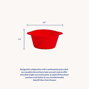 GIR: Get It Right Premium Silicone Cupcake Liners - Reusable Non-stick Baking Cups - 12 Pack, Frosty Mint