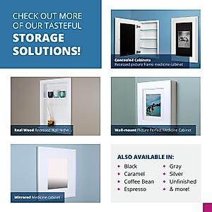 Fox Hollow Furnishings Wall Mount Mirrored Medicine Cabinet (16 7/8" x 19 7/8") (Shaker White)