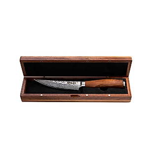 Route83 Signature 6" Boning Knife Handmade Damascus American Walnut Handle