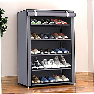 Shoe Storage Cabinet, Shoes Rack, Non-Woven Fabric Shoes Organizer Cabinet with Dustproof Cover, Shoes Storage Shelf for Bedroom Dormitory (90x30x60cm, 5 Layers), Shoe Racks Storage Cabinet
