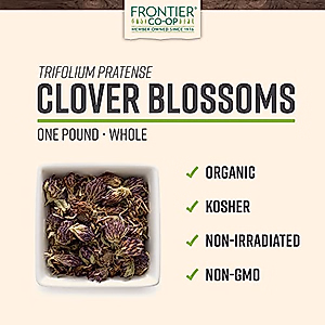 Frontier Co-op Organic Whole Red Clover Blossoms 1lb