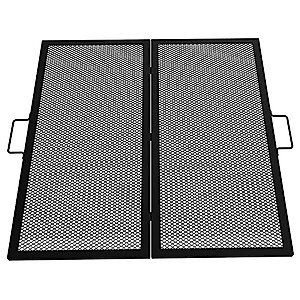 VEVOR Fire Pit Cooking Grate 30 Inch, Foldable Square Cooking Grill Grates, Heavy Duty X-Marks BBQ Grill with Portable Handle & Solid Steel for Outdoor Campfire Party & Gathering