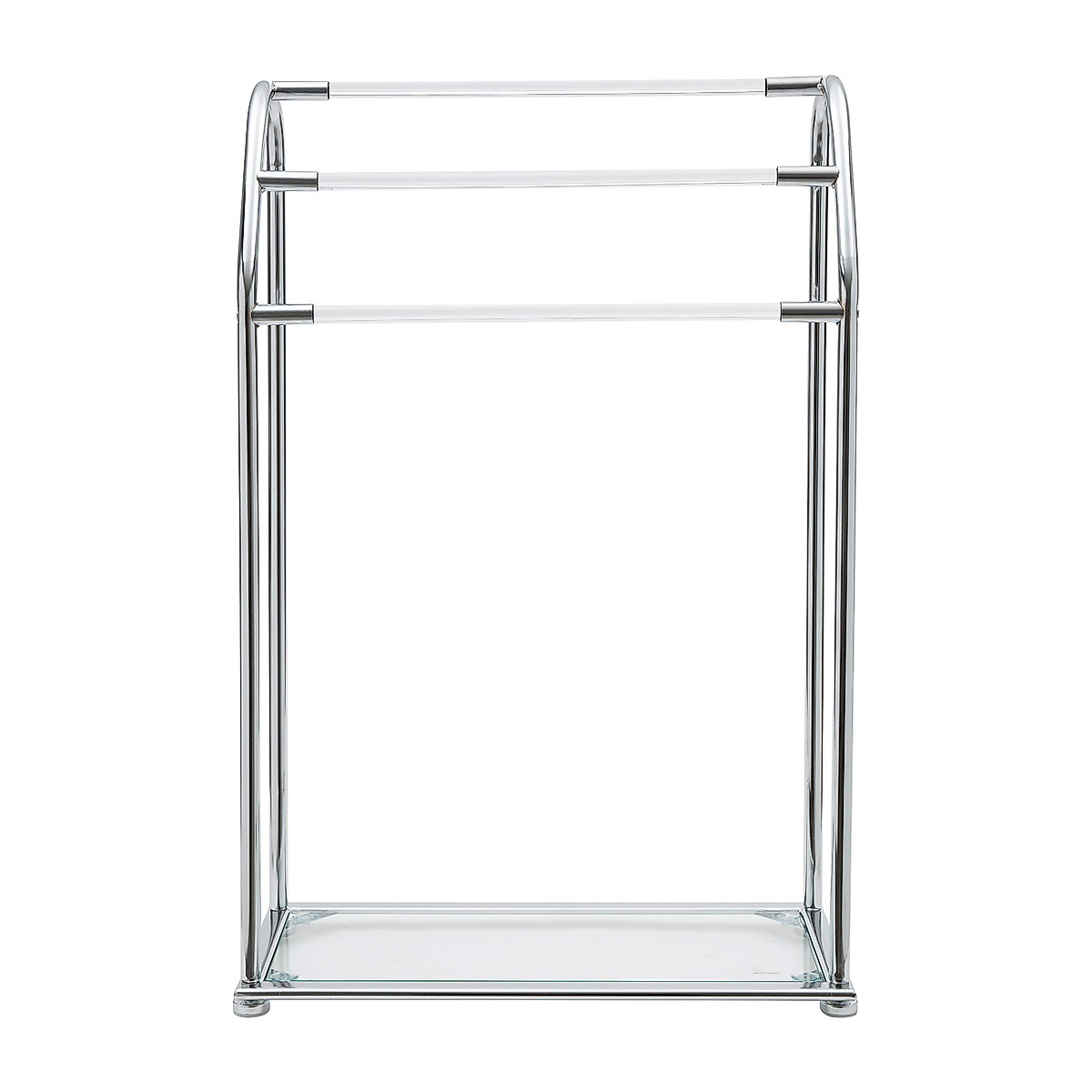 Organize It All 3 Bar Bathroom Towel Drying Rack & Holder with Shelf , Chrome, 62443W-1