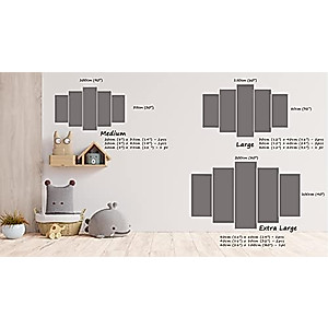 WKqifeil 5 Panels Multi Panel Print Fly Fishing Canvas Wall Art Trout Fisherman Man Cave Pictures Paintings Home Decor Painting Poster No Framed W60in*H32in