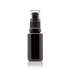 Infinity Jars Black Ultraviolet Glass Fine Mist Spray Bottle 20 Ml (.67 fl oz) Cleaning Products Refillable Containers Homemade Perfume Blends Room, Sprays Bath Beauty Hair, Screw Top Bottles