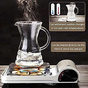Unbreakable Pour Over Coffee Maker with Permanent Stainless Filter 27 fl oz, Thickened Heat-Resistant Borosilicate Glass Dripper Coffee Pour Over, Stovetop Safe, 6-7 Cups