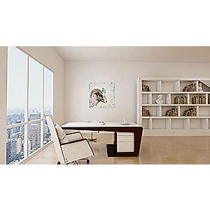 YHSKY ARTS Rustic Animal Canvas Wall Art with Textured Modern Sheep Paintings Contemporary Animal Pictures Square Artwork for Farmhouse Living Room Bedroom Bathroom Decor