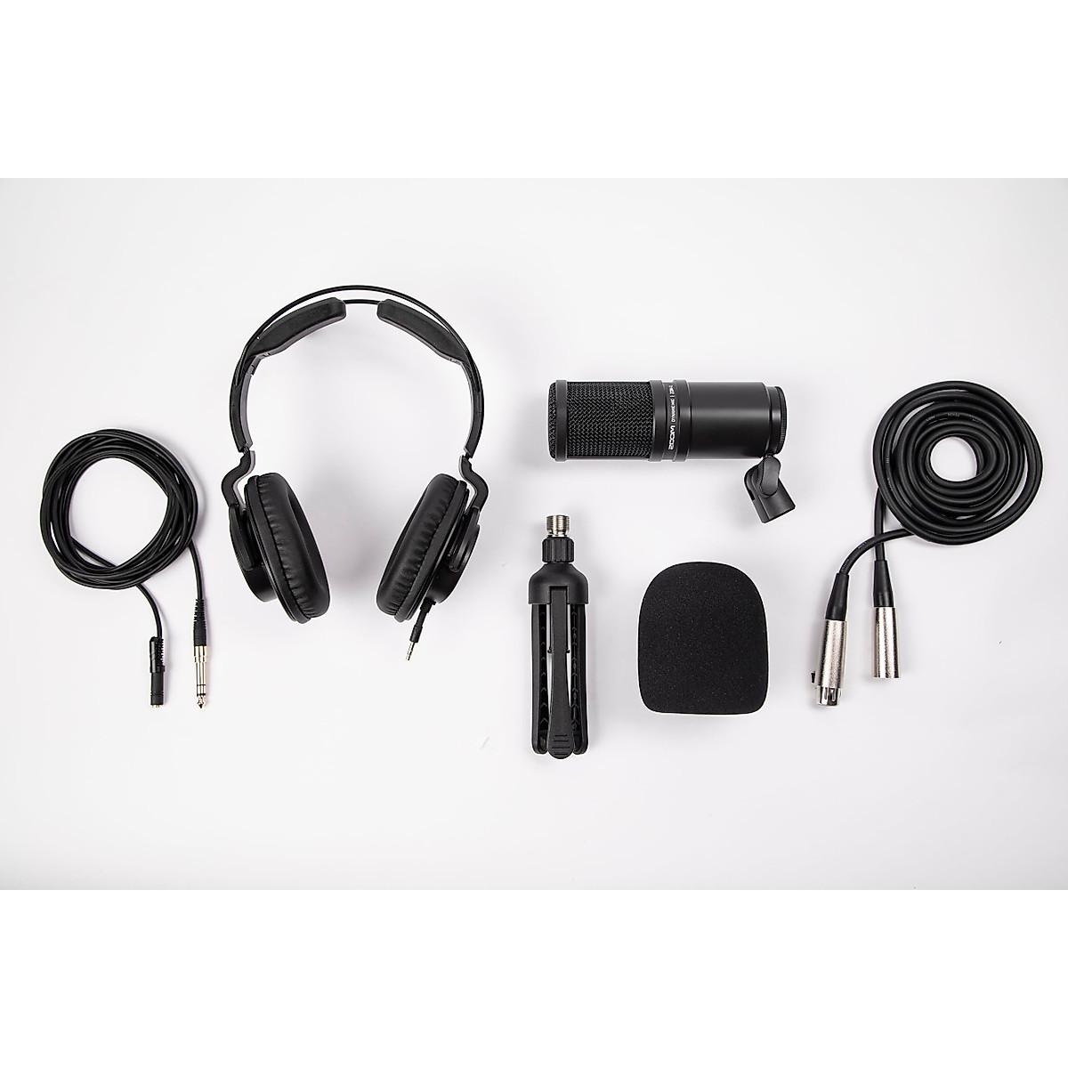 Zoom ZDM-1 Podcast Mic Pack, Podcast Dynamic Microphone, ZHP-1 Headphones, TPS-4 Tripod, Windscreen, 2-Meter XLR Cable, for Recording & Streaming Podcasts