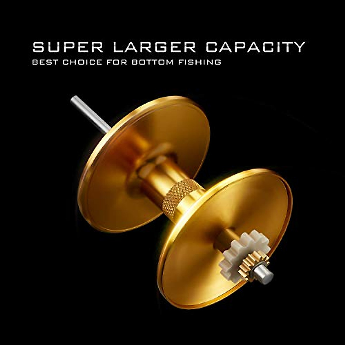 Piscifun Salis X 3000 Baitcasting Fishing Reel, Round Level Wind Trolling Reel with 6.2:1 Gear Ratio, 37Lbs Max Drag, Durable Stainless-Steel Bearing for Inshore Saltwater Fishing, Left Hand Retrieve