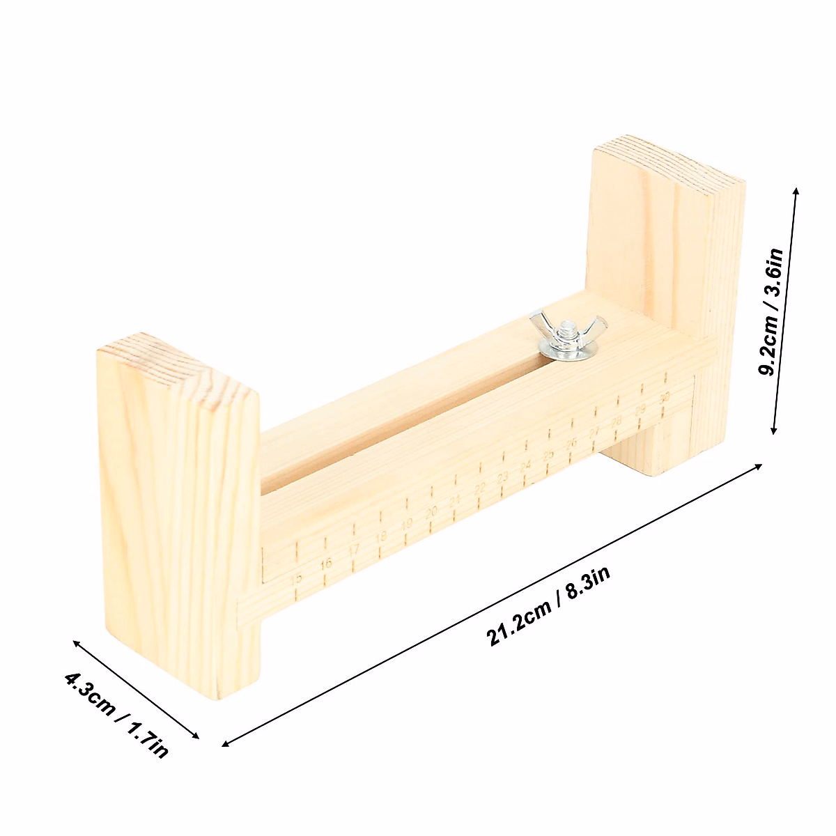 Zerodis Bracelet Making Jig, Adjust Wood Hand Rope Making Tool DIY Craft Braiding Tool with Scale Braide Fixing Frame Plate for Home