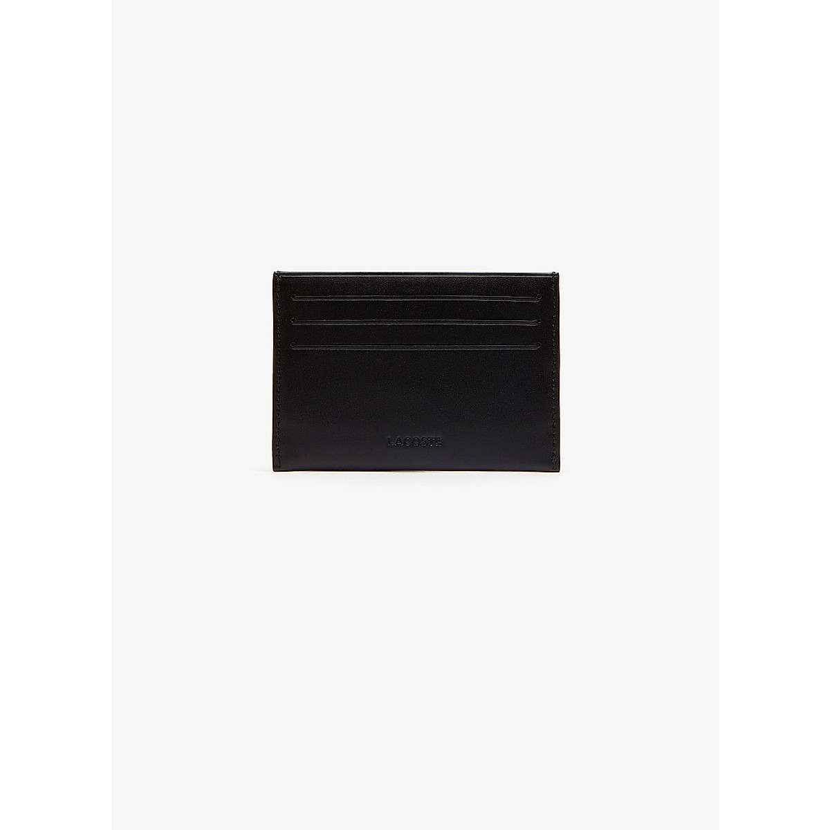 Lacoste NH1346FG Mens Leather Fitzgerald Credit Card Holder Wallet,Compact, Black, One Size