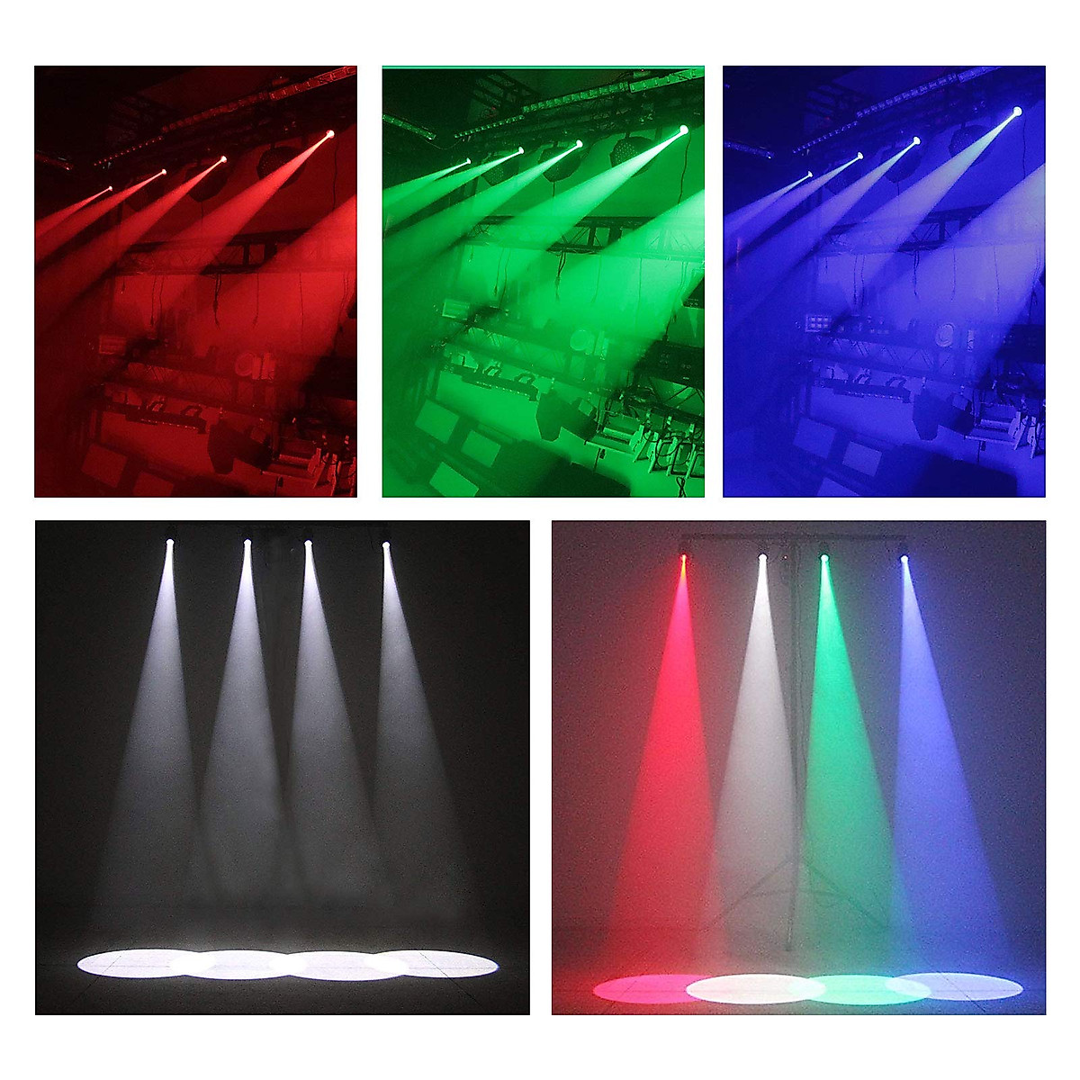 Pinspot Light, AQool Mini 15W Mirror Ball Spotlight, Super Bright RGBW LED Beam Pinspot Lights, Remote Control Stage Lighting for DJ Disco Band Dance Party Show Bar Club Wedding