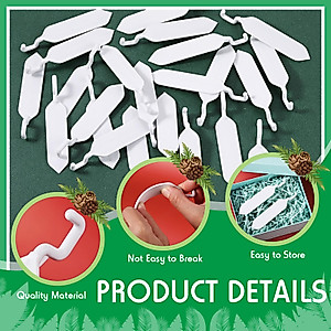 Yinkin Flat 3" Light Hooks Plastic Hooks Christmas Light String Hanging Patio Hook for Solid Insulated Aluminum String Hanging up to 4 Lbs(24 Pcs)