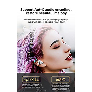 erjigo TWS Wireless Earbuds, CCA CC4 Bluetooth 5.2 Headphones 20 Hours Playtime Earphones with Charging Case, in Ear Headset Noise Cancelling Microphone, for Sports/Working (White)