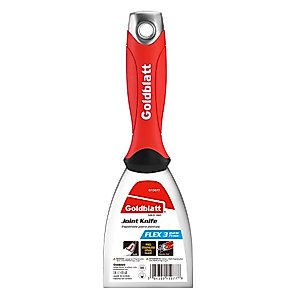 Goldblatt 3" Putty Knife, Stainless Steel Scraping Paint, Putty Knife Scraper with Hammer End, Soft Grip, Perfect for Drywall Repairing and Finishing