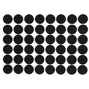 888 Corp Black Self Adhesive Felt Bumpers 1/2" Diameter and 1/8" Thick (48 Pack), Round