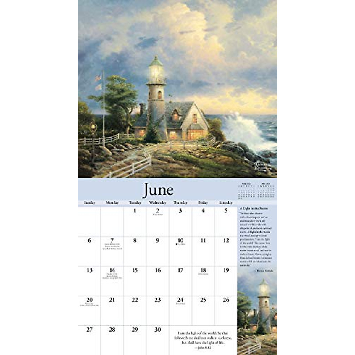 Thomas Kinkade Special Collector's Edition with Scripture 2021 Deluxe Wall Calen: Reflections