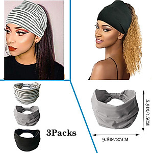 Efdagsad Boho Headbands for Women - African Knotted Bandeau, Elastic Sports Bohemian Head Wraps for Yoga