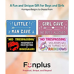 Girl Cave Sign, Girls Room Decorations for Bedroom, 12″x6″ PVC Plastic Decoration Hanging Sign, High Precision Printing, Water Proof, Kids Room Signs for Door, No Boys Allowed Sign, Room Decor …