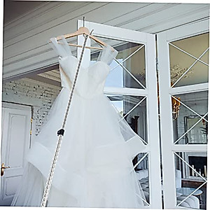 Hemoton Clothes Pole Outdoor Blinds Stainless Steel Hangers Clothesline Outdoor Clothing Shepherd Hook Clothesline Rod Hanger High Reach Garment Hook Home Supplies Creative Clothing Pole