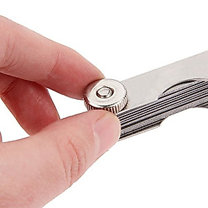 20 Blades Feeler Gauge, Universal Stainless Steel Feeler Gauge, Gap Measuring Tool/Metric Imperial Measure Hand Tool for Repairing, Checking Valves,etc