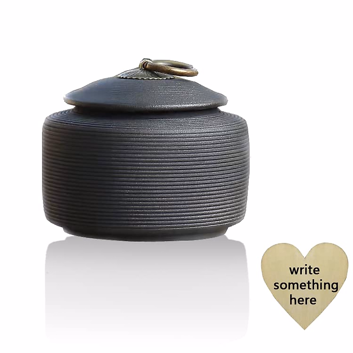 CredKity Ceramics Ashes Urn for Cats,Small Dogs and Human. Cat Urn, Small Dog Urn for Memorying Pets. Sharing Personal Ashes and Belongings with This Love Urn.