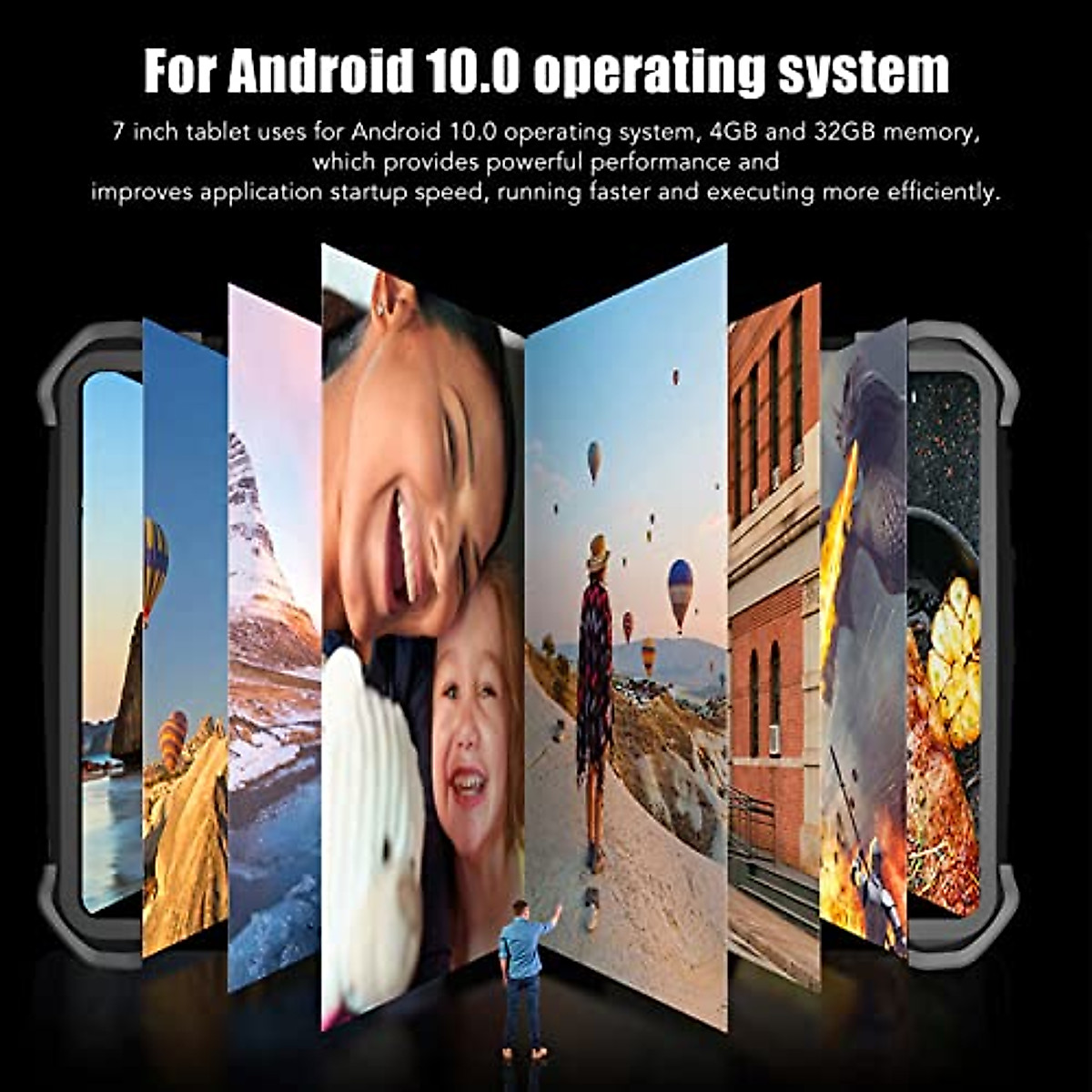 Tablet for Toddlers, Kids Tablet, 7 inch Tablet PC, 2.4G 5G WiFi and 5.0BT, RAM 4GB ROM 32GB, 960x1080 Octa Cores 5000mAh Tablet for Android10, Safety Eye Protection Screen