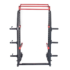 Sunny Health & Fitness Power Zone Half Rack Heavy Duty Performance Power Cage with 1000 LB Weight Capacity – SF-XF9933, Black