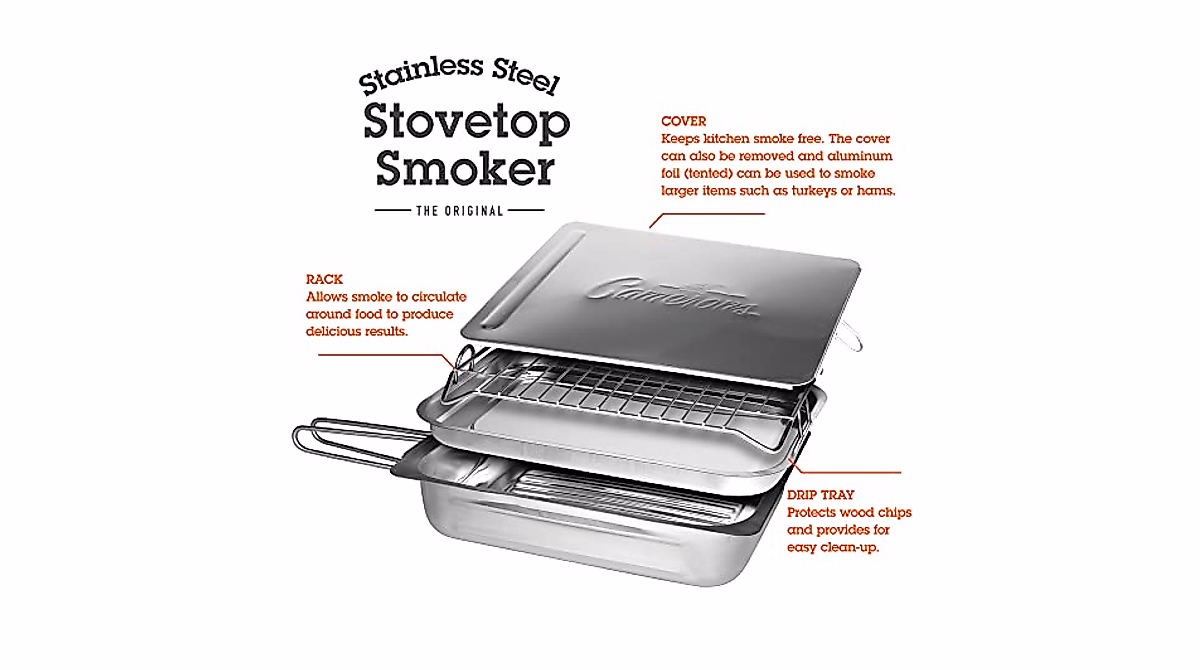 Camerons Original Stovetop Smoker -Indoor Outdoor Smoker Box Gift Set w ...