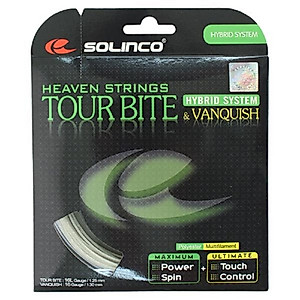 Solinco Hybrid (Tour Bite 16L g & Vanquish 16 g) Tennis String - 2 Packs