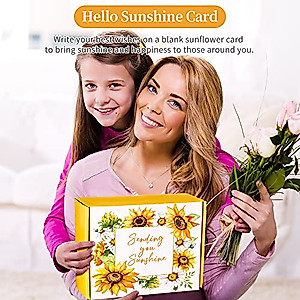 Birthday Gifts for Women, Get Well Soon Self Care Gifts Basket, Care Package for women,Sunshine Gifts for Friends Female, Unique Sunflower Gifts Box, Thinking of You Gift for Her Best Friend Sister