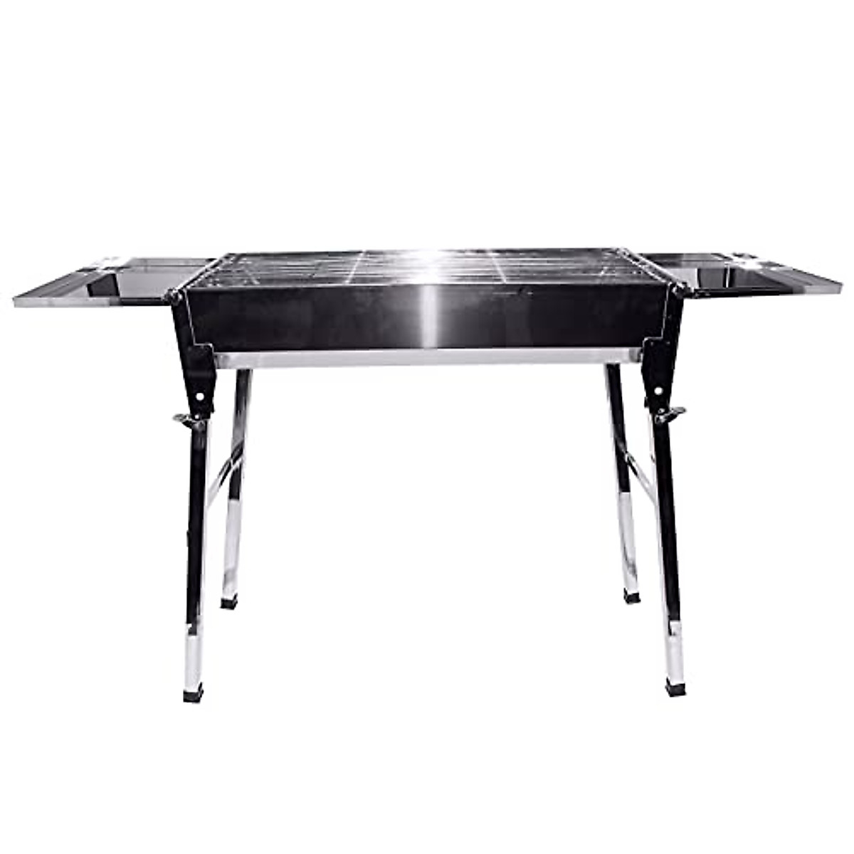 Lake Tian Stainless Steel Charcoal Grill, Asadores De Carbón, Small Portable Folding Charcoal BBQ Grill Set, Coal Grill, Barbecue Hibachi Grill Outdoor Cooking, for Picnic, Patio, Backyard & Camping, 30x44