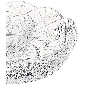 Godinger Crystal Appetizer Serving Platter for Parties Chips and Dip or Snacks Hosting Plate